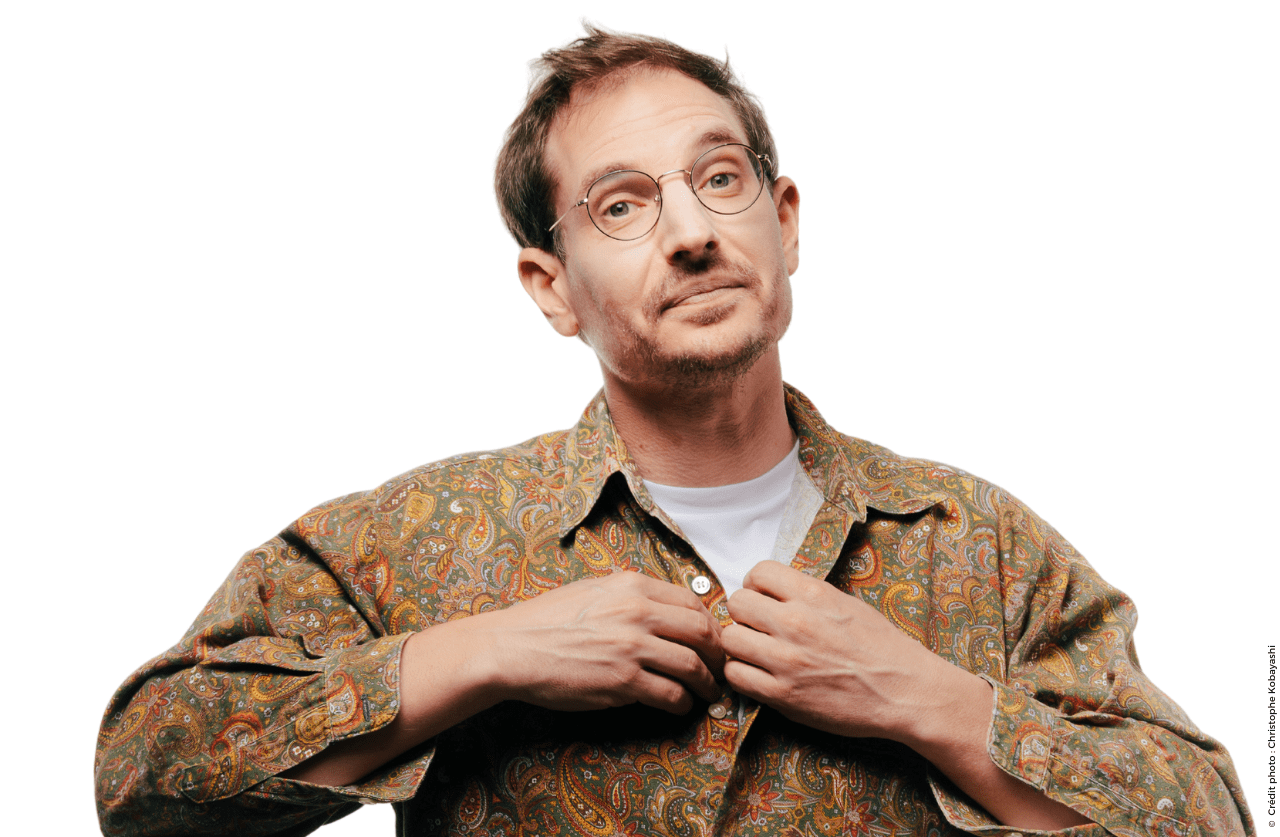 Alexis le Rossignol, dans son nouveau spectacle Le sens de la vie